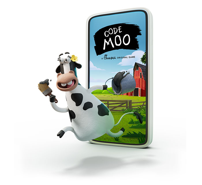 Receive weekly food rewards*. Play Code Moo. - Chick-fil-A Email Archive
